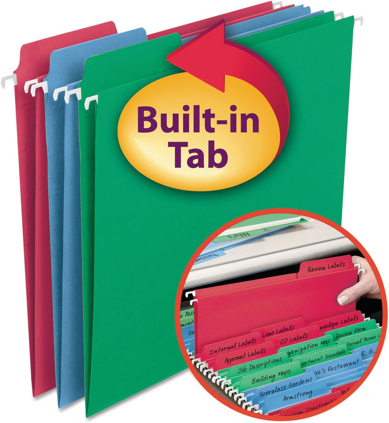 Amazon.com : Yaomiao 36 Pcs 11.6x9" Letter Size Hanging File Folders ...