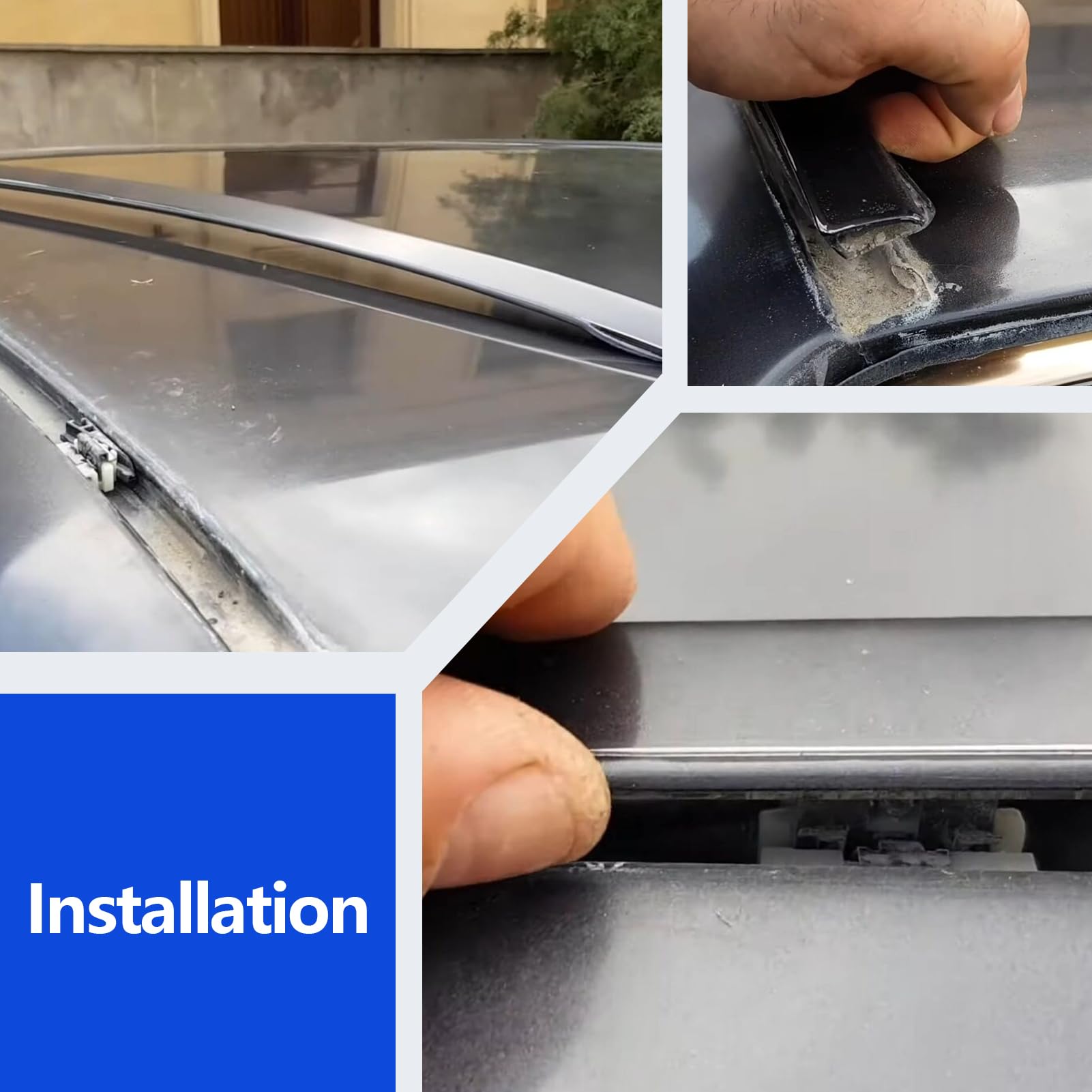 PVC Automotive Weatherstripping 2Pcs Roof Drip Molding Weatherstrip For ...