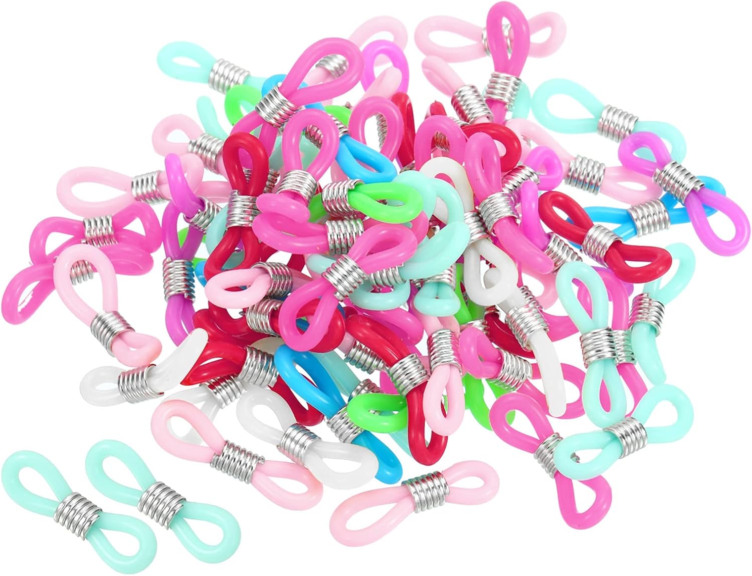 PATIKIL Eyeglass Chain Connector, 80 Pack Adjustable Anti Slip Silicone ...