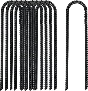 Amazon.com : 8 Inch Rebar Stakes Heavy Duty, 10 Pack Garden Stake U ...