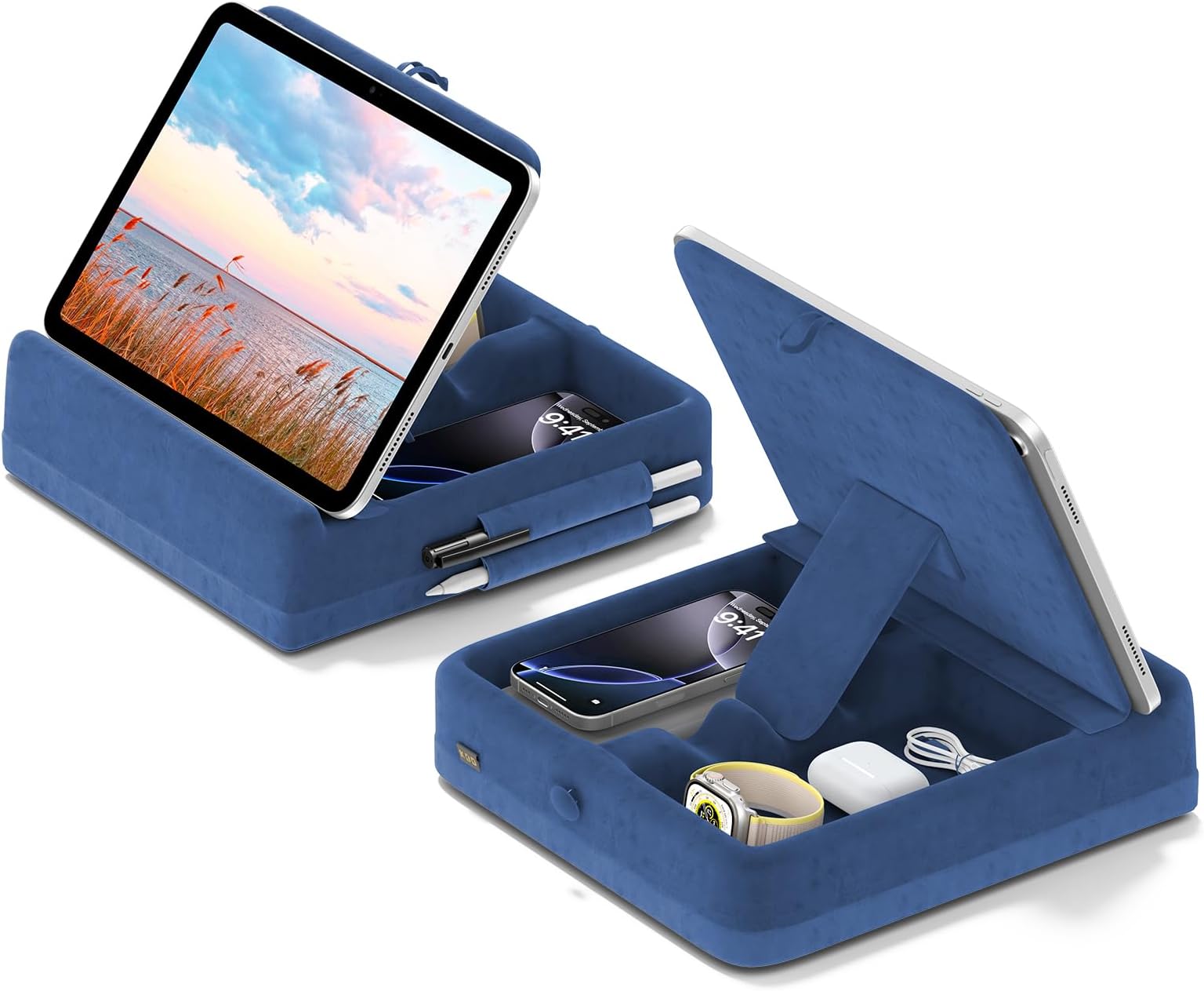 Amazon.com: KDD Tablet Pillow Stand with Storage, Foldable iPad Holder ...