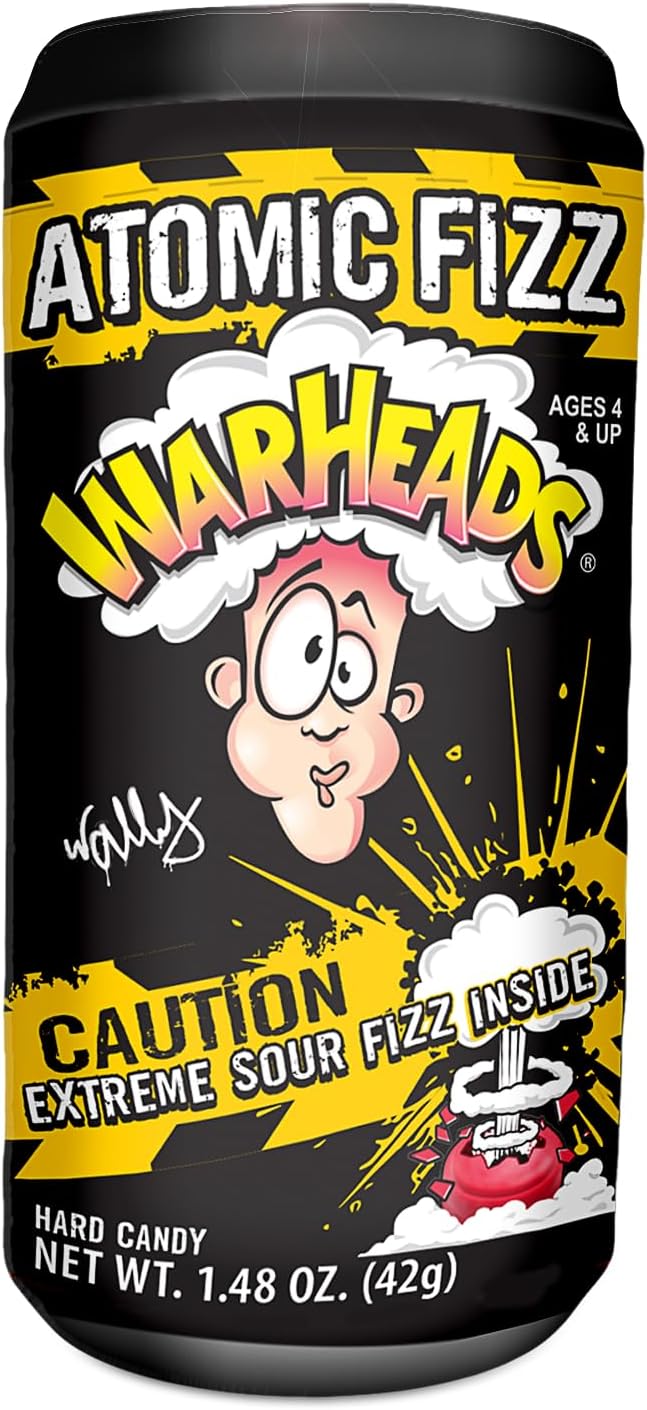 Amazon.com : WARHEADS Atomic Fizz - Extreme Sour Fizzing Hard Candy - Sour Apple, Black Cherry ...