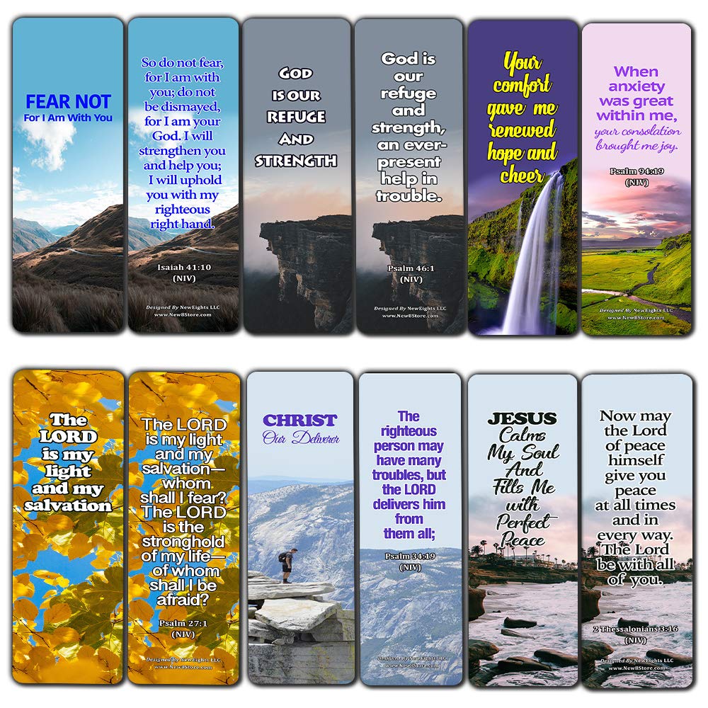 Buy Powerful Bible Verses Bookmarks - God is in Control (12 Pack ...