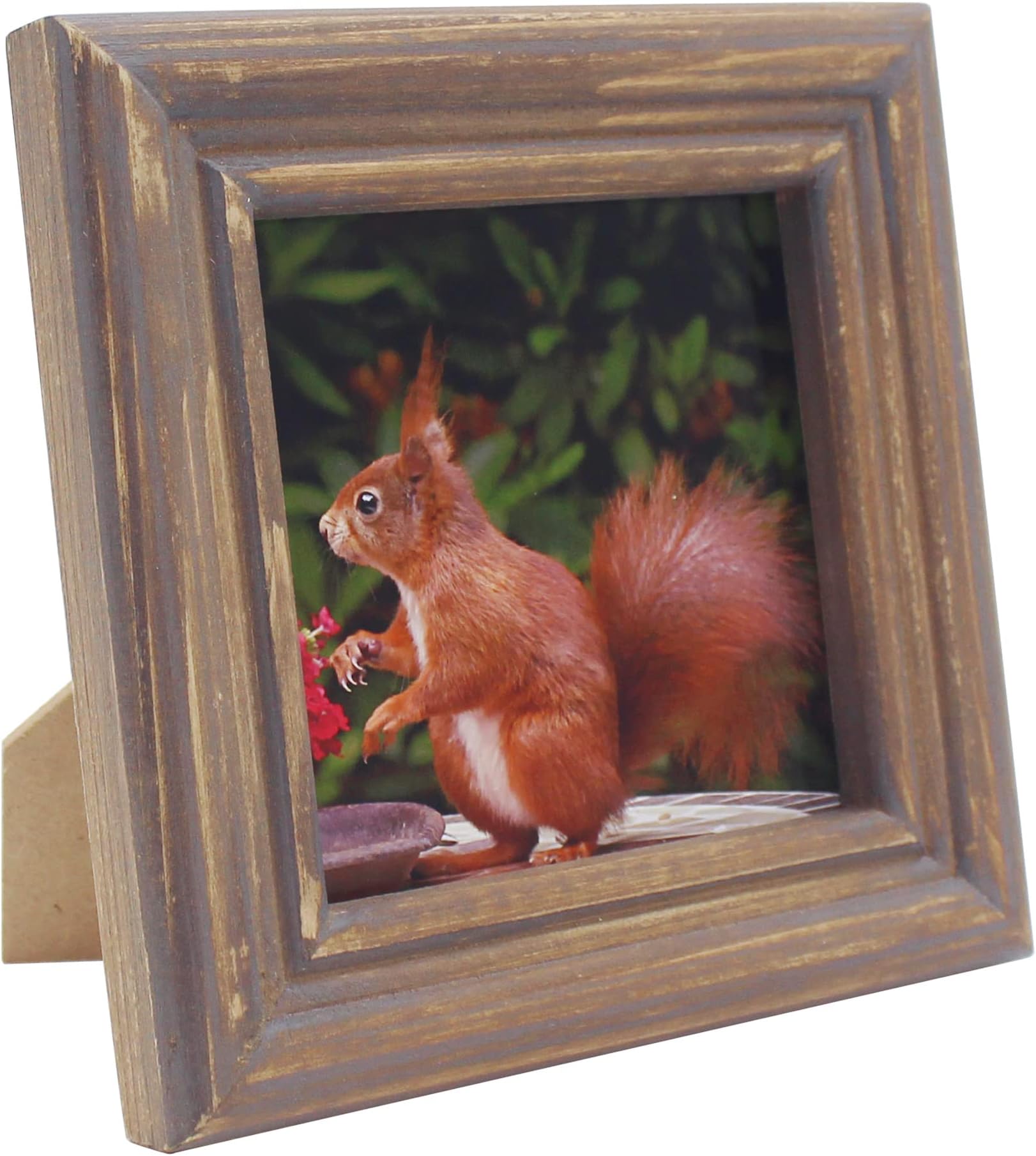 Amazon.com - EcoHome 4x4 Picture Frame Brown Antique - Square Mount ...