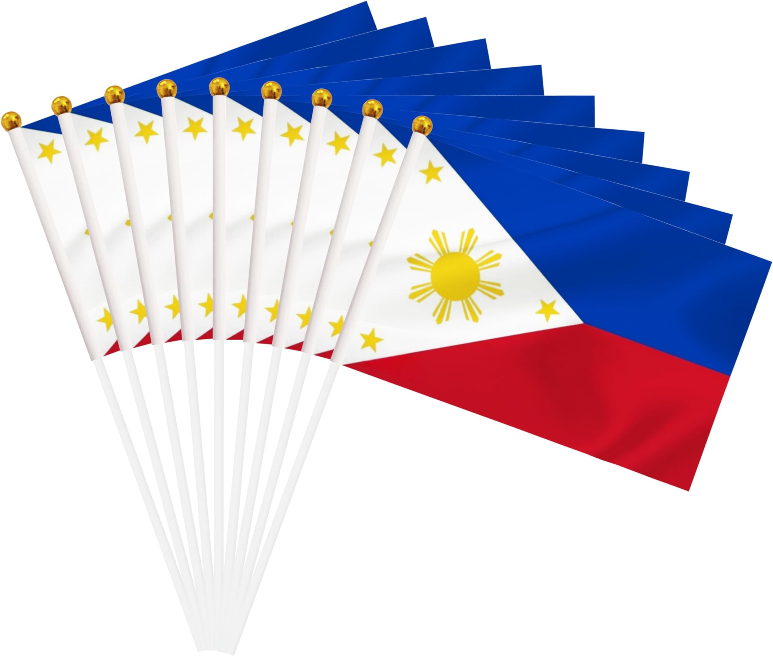 Amazon.com : 16 Pack Small Philippines Flags on Stick - Mini Filipino ...