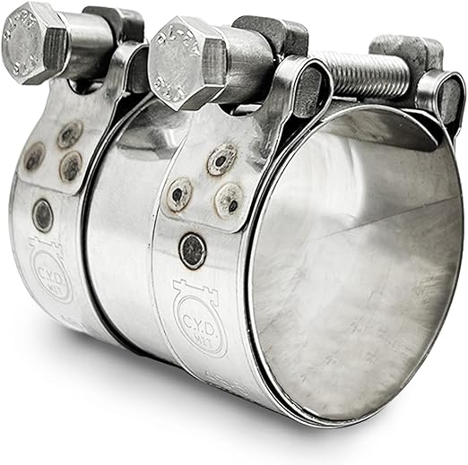 Amazon.com: CHUN YUNG DA TT Extra Wide Heavy Duty Hose Clamps,Stainless ...