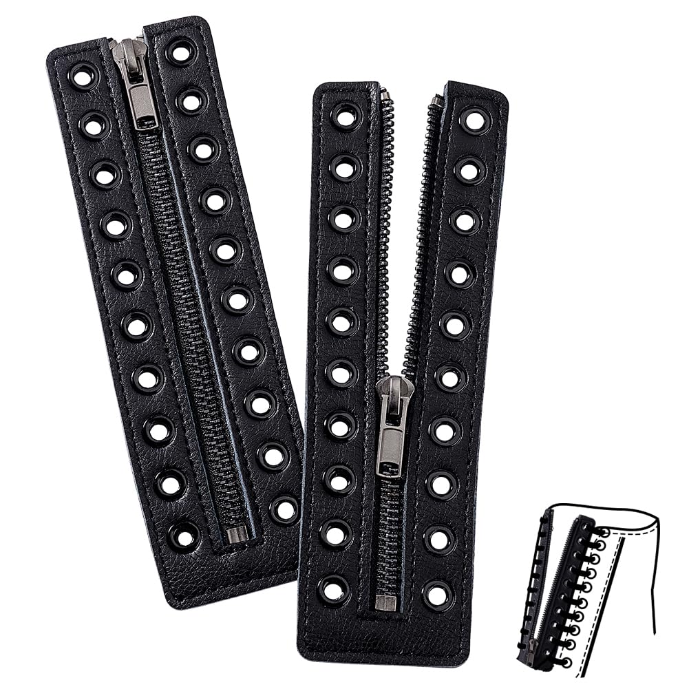 Amazon.com: PH PandaHall Leather Lace-in Boot Zipper Inserts, 6.9 x 2 ...