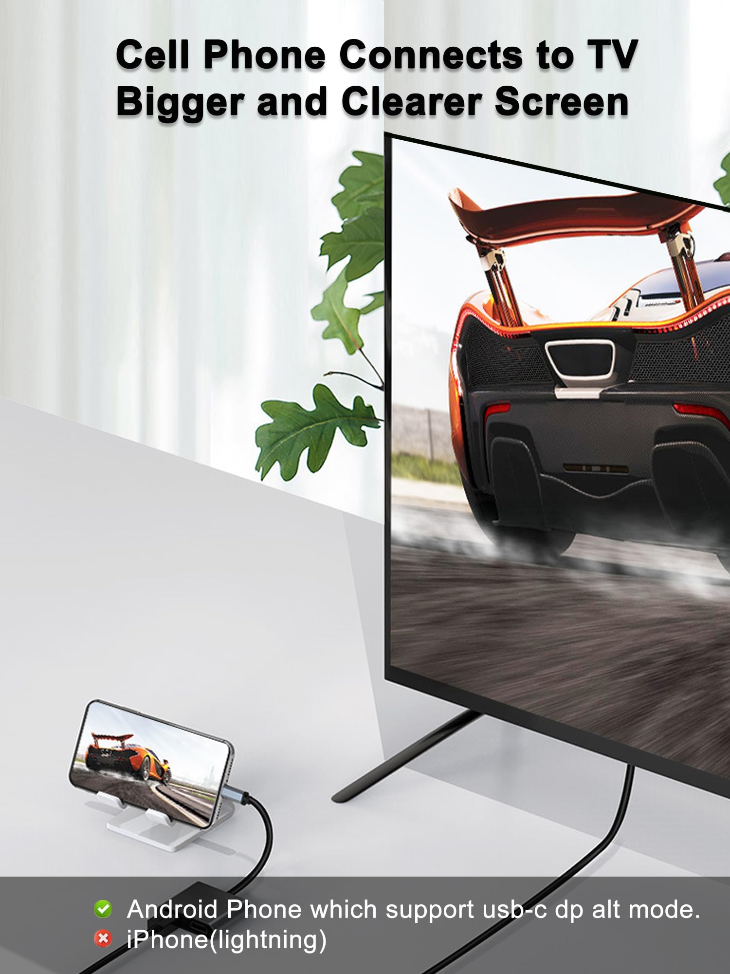 USB C to Dual HDMI Adapter,USB C Splitter 2 Monitors Extended Display ...