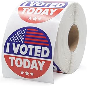 Amazon.com: I Voted Today Stickers : Toys & Games