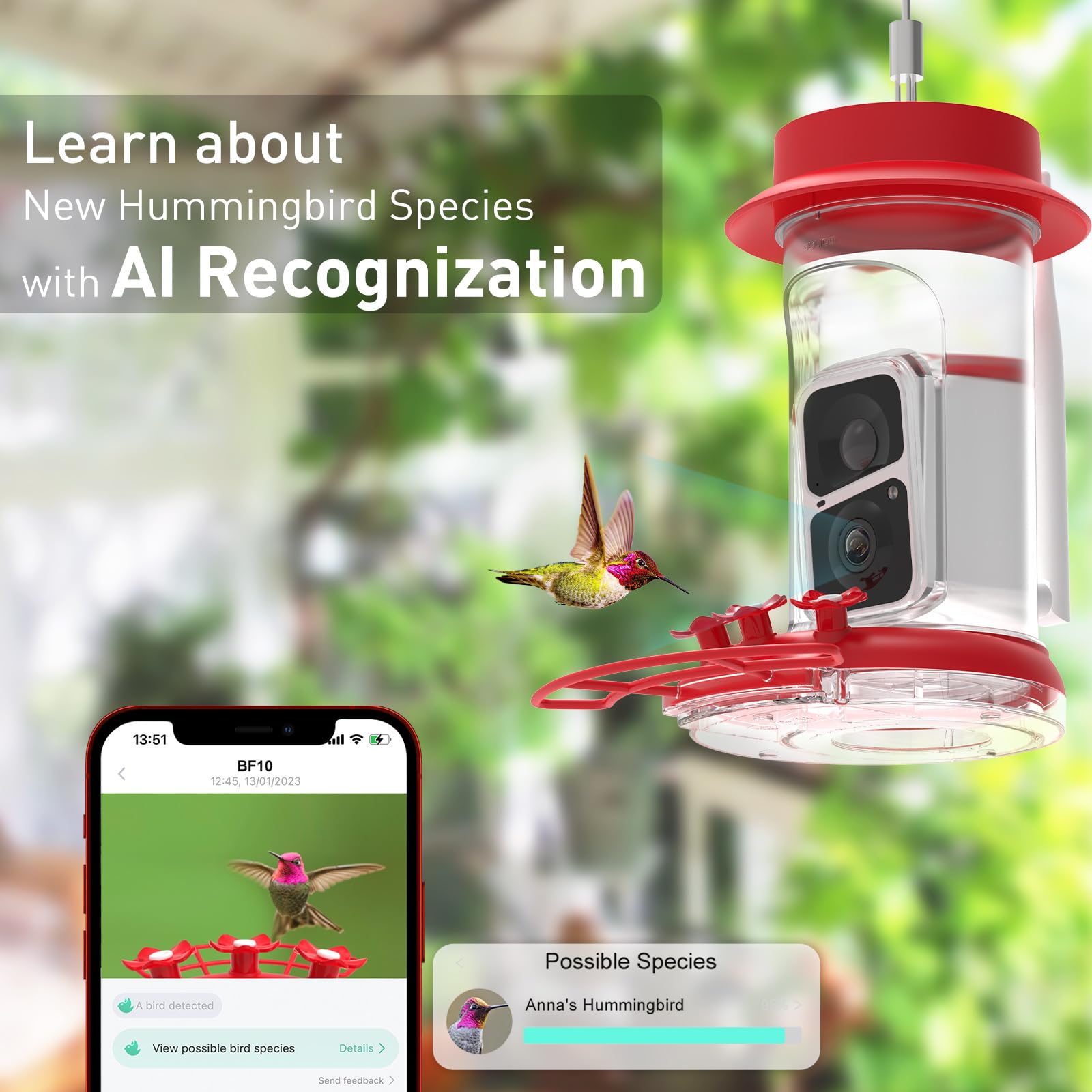Snapklik.com : Soliom Humbirdy-Hummingbird Feeder Camera