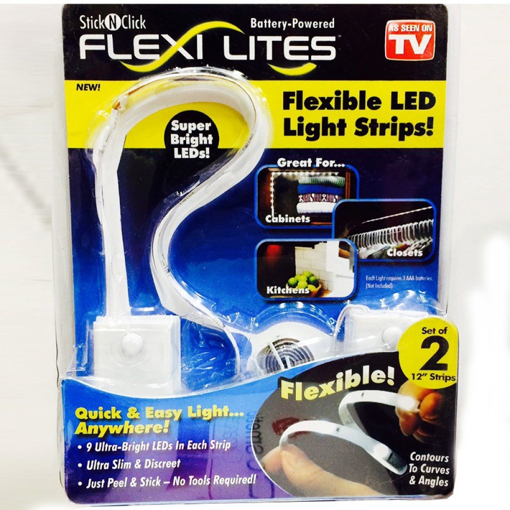 LED Stick N Click Flexi Lites / Flexible LED Light Strip / Battery ...