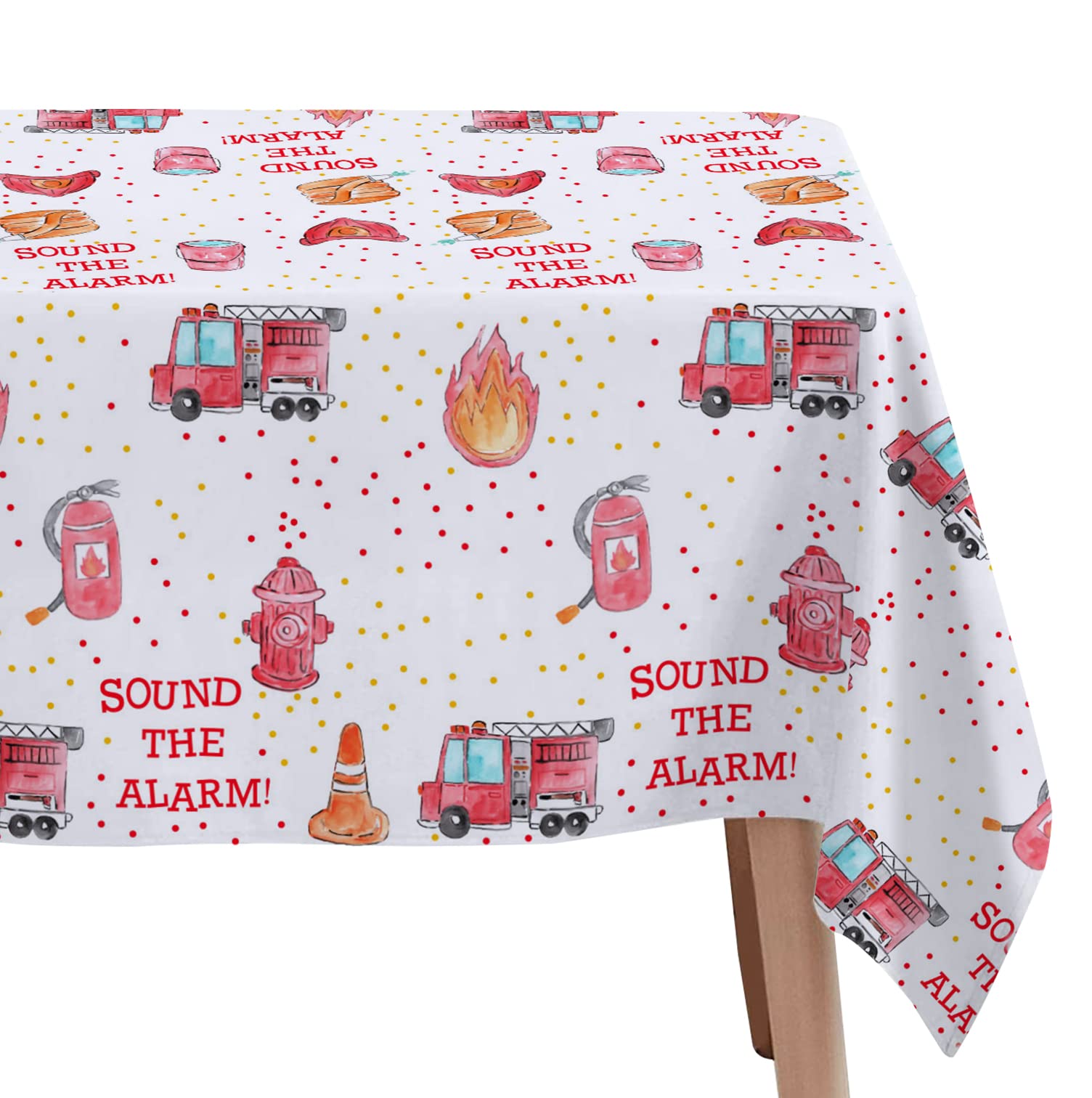 Snapklik.com : HIPVVILD Fire Truck Birthday Party Tablecloth Supplies ...