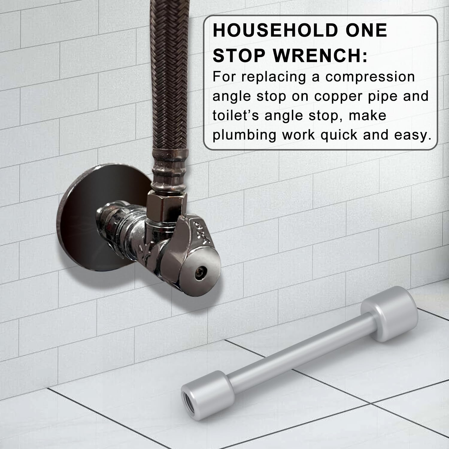 Snapklik.com : Plumbing Tools Angle Stop Wrench Kit, Angle-on Wrench ...