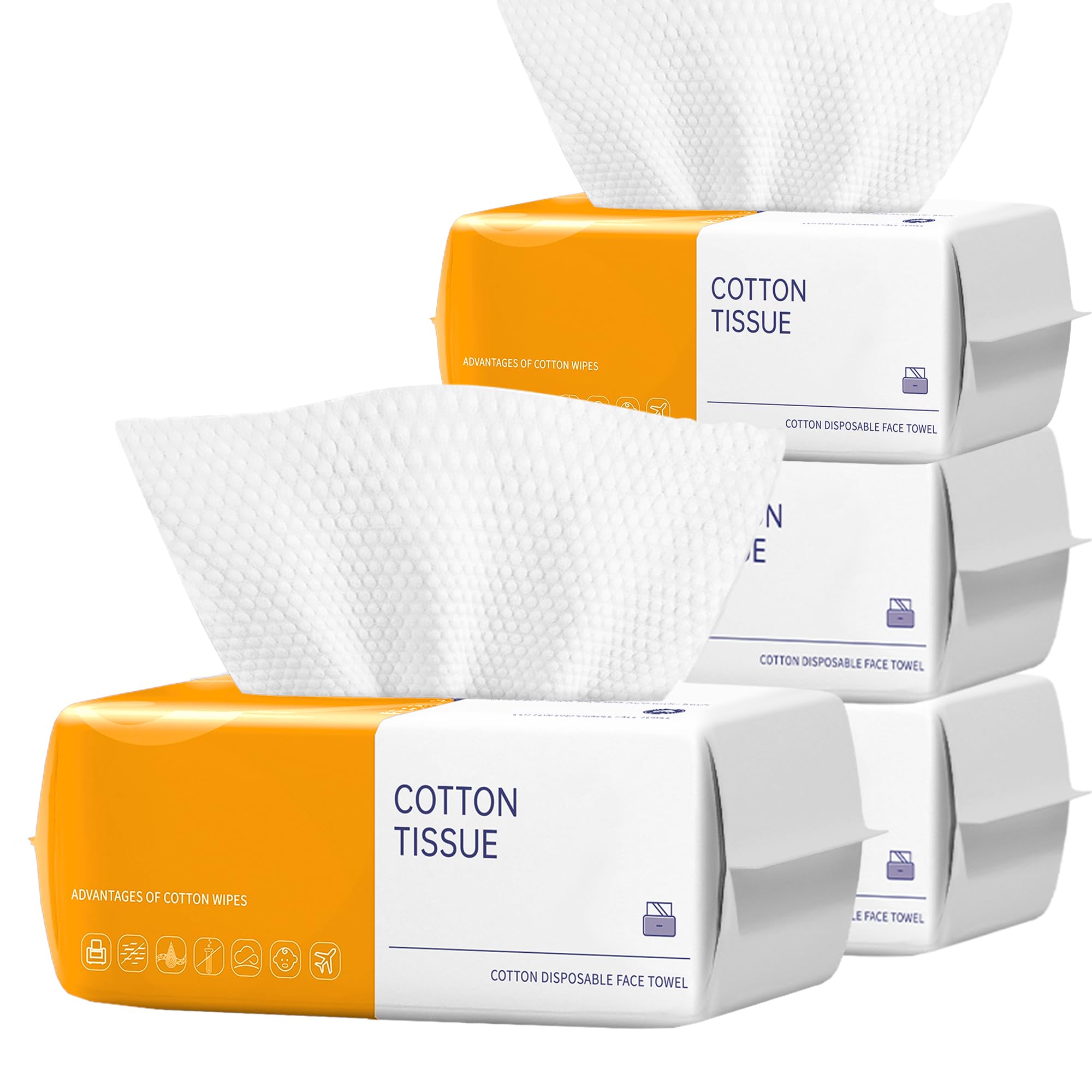 Amazon.com: 4 Pack Face Towels Disposable,100 Count Ultra Thick ...