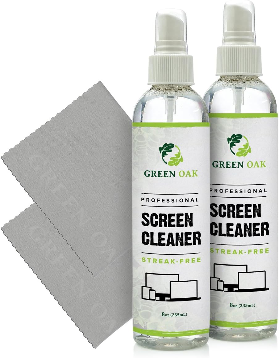 Screen Cleaner - Green Oak Screen Cleaner Spray for LCD, LED, TVs ...