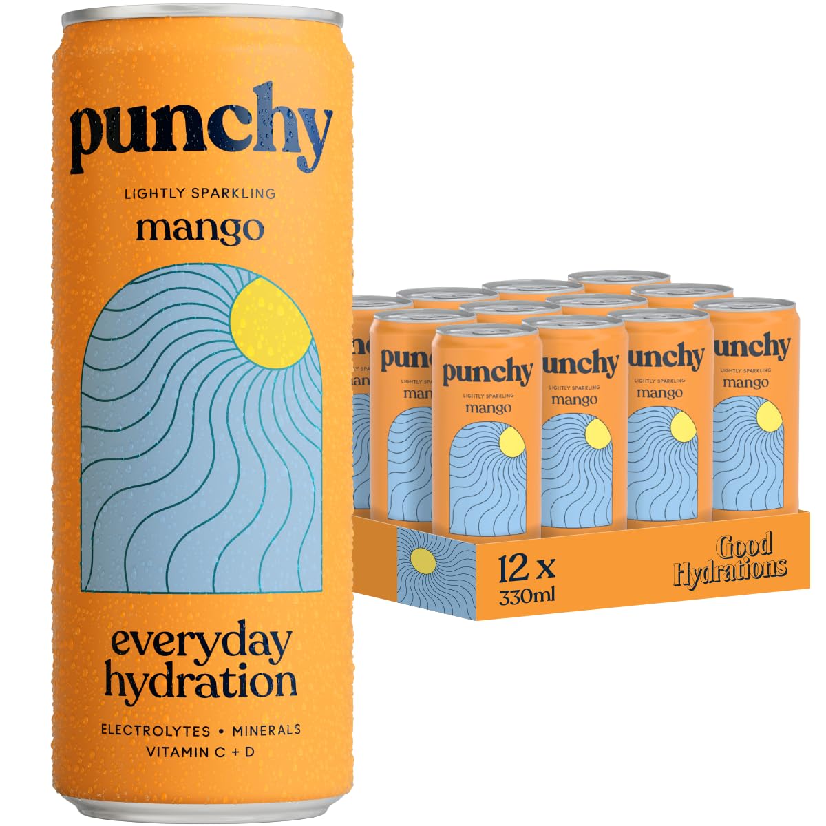 Punchy Drinks - Mango - Everyday Hydration, Lightly Sparkling ...