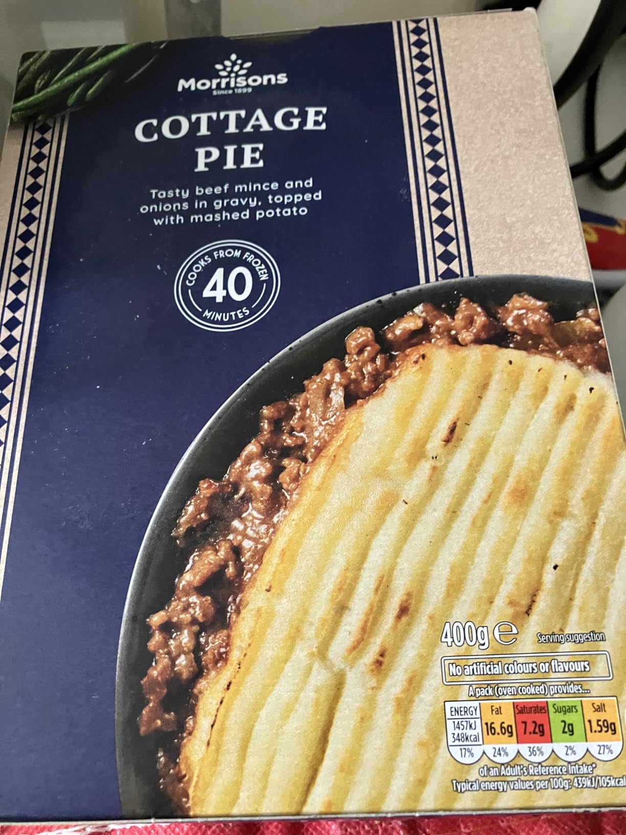 Morrisons Traditional Cottage Pie, 400g (Frozen) : Amazon.co.uk: Grocery