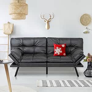 MUUEGM Futon Sofa Bed Couch，Memory Foam Futon Convertible Couch Bed ...