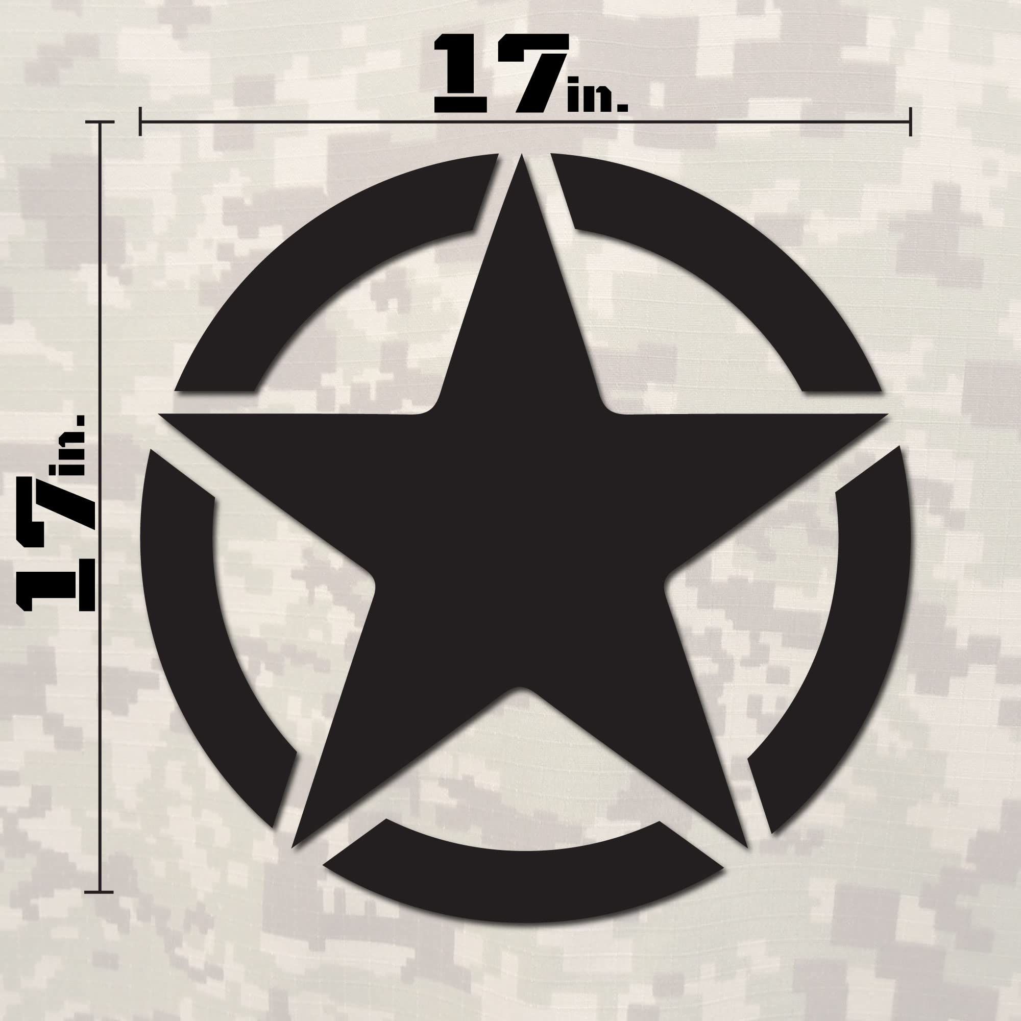 Us Army Star Willys Distressed Style Car Decal Sticker For Distressed