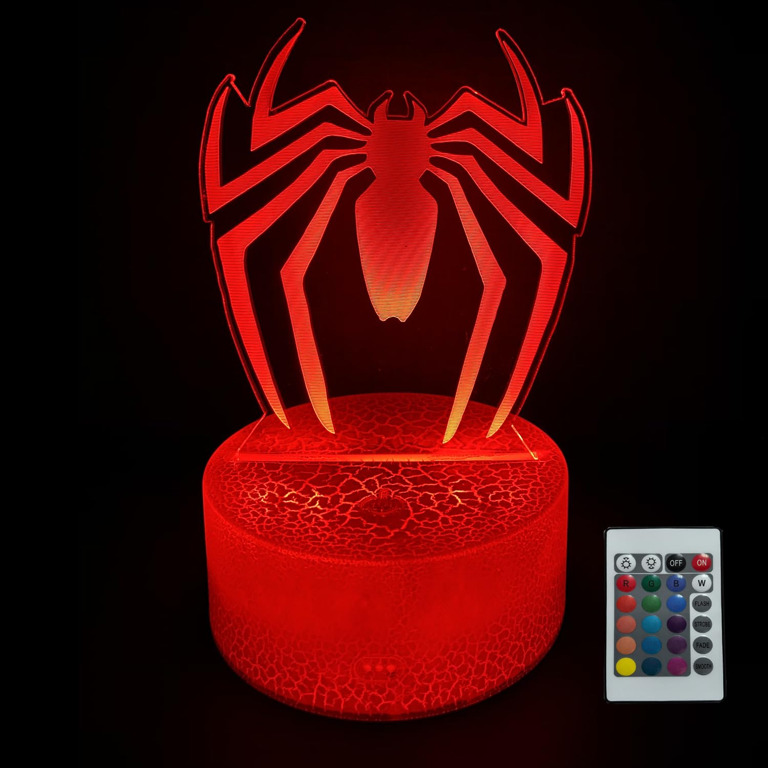 JOCHUI 3D Super Hero Night Light, Cute Illusion Table Lamp with 16 ...