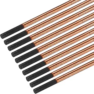 PATIKIL 10pcs 5mmx355mm(3/16"x14") Carbon Arc Air Gouging Rods Copper ...
