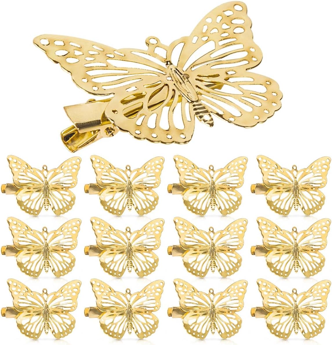 Amazon.com : OBTANIM Butterfly Hair Clips, 12 Pcs Cute Metal Butterfly ...