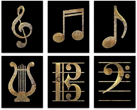 Amazon.com: TOCDGOO Vintage Symbolic Art Prints Wall Decor - Notes ...