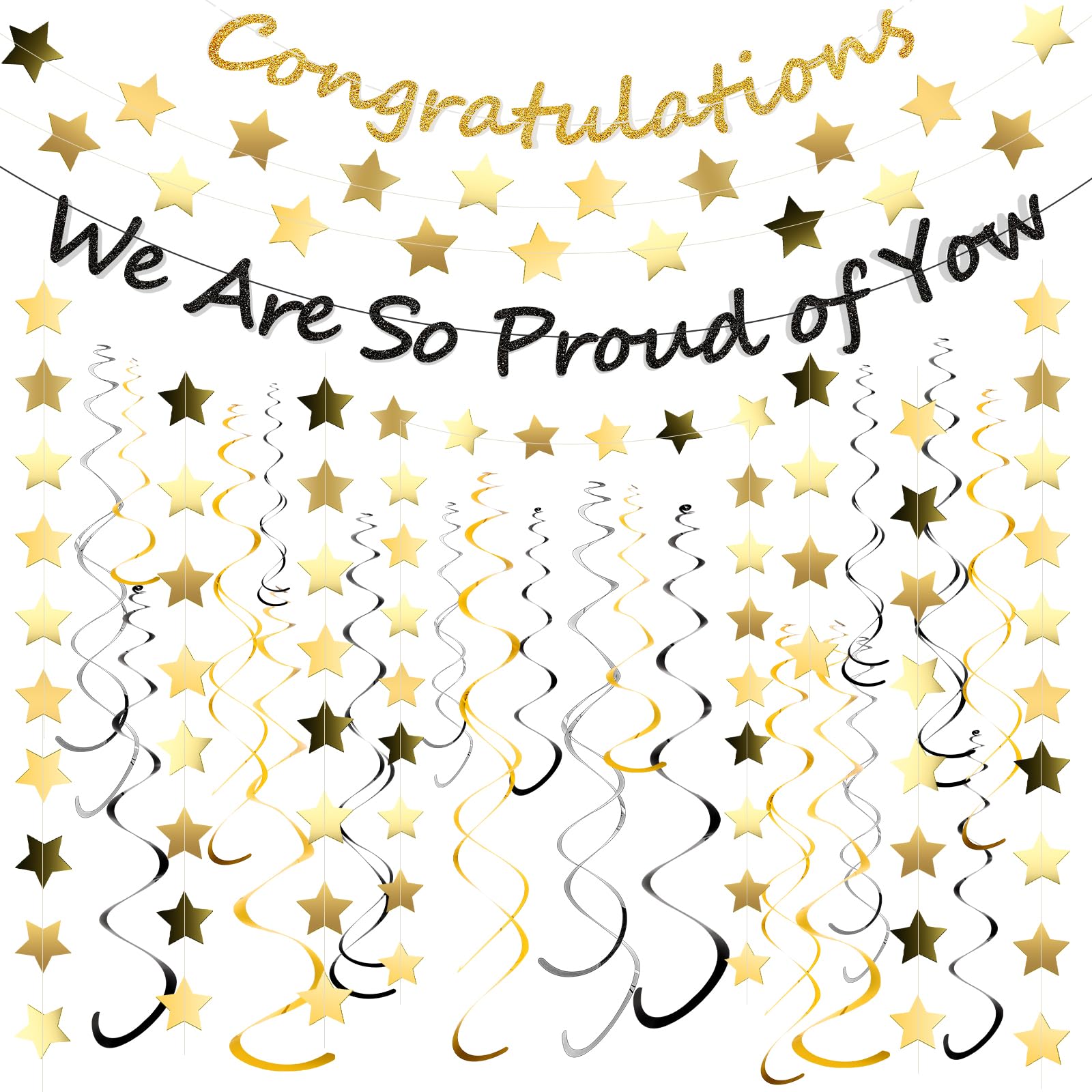 Amazon.com: SmoothNovelty 2 Glitter Congratulations We are So Proud of ...