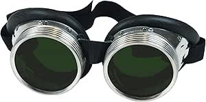 GSF Welding Goggles Screw Ring with Leather Beads, DIN Filter Level 11 ...