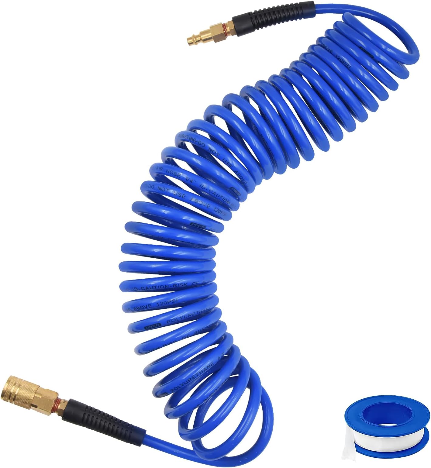 PVC Hose Recoil Hose Heavy Duty Recoil Air Hose Air Line OD 1/4 Inch ...