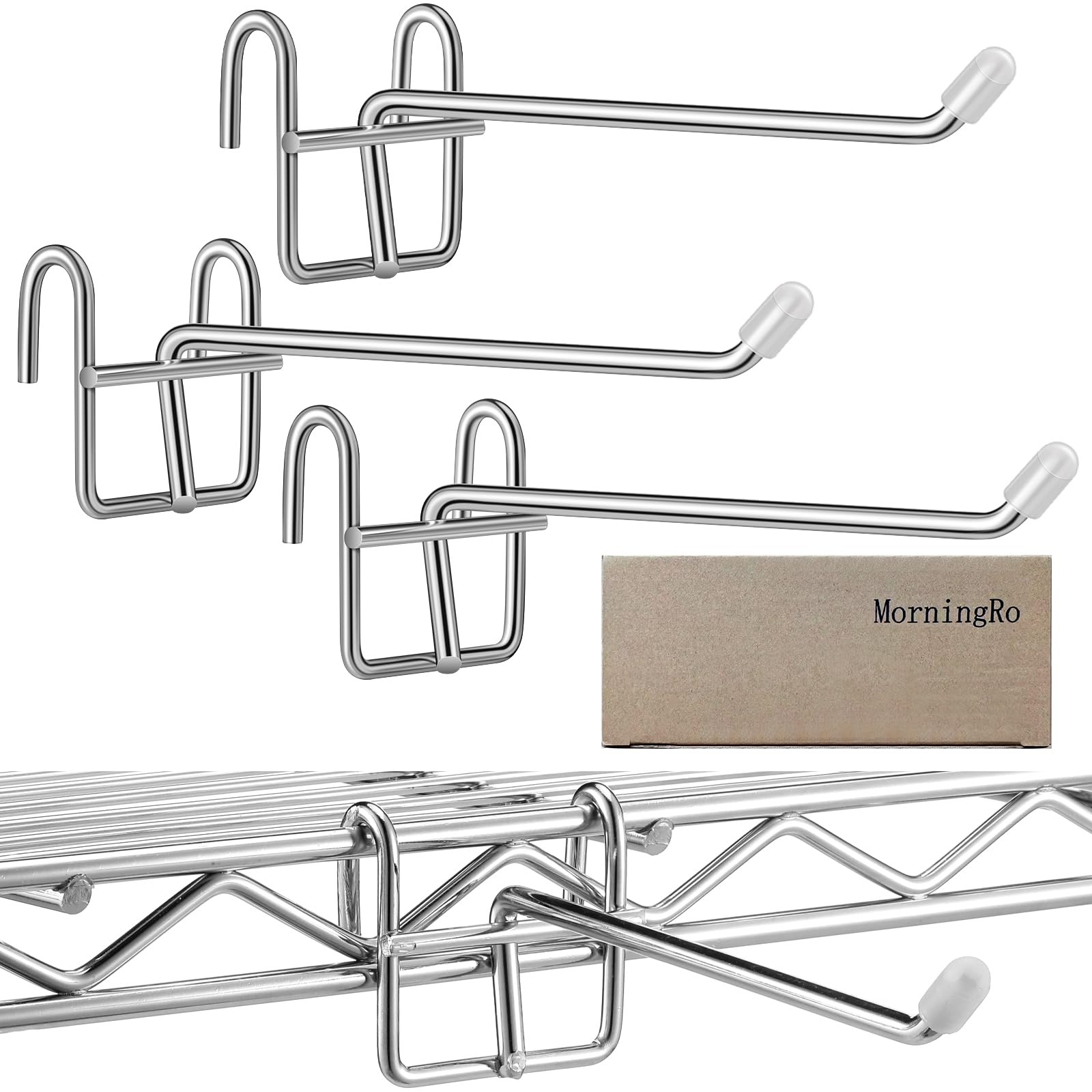 Snapklik.com : MorningRo 4 Pcs Accessory Hooks For Wire Shelving