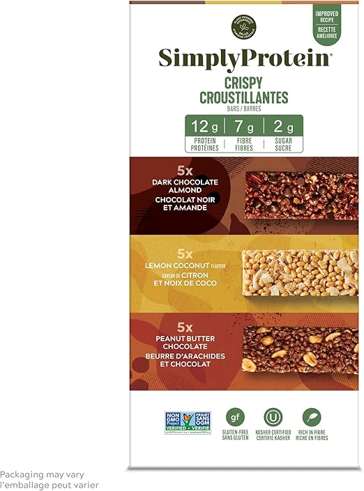 Simply Protein Best Sellers Variety Pack Protein Bars, Gluten Free ...
