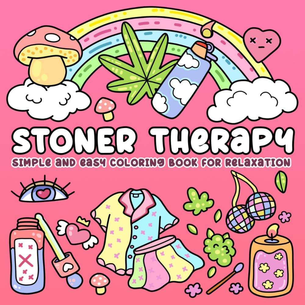 Amazon.com: Stoner Therapy, Cute & Simple Coloring Book For Relaxation ...