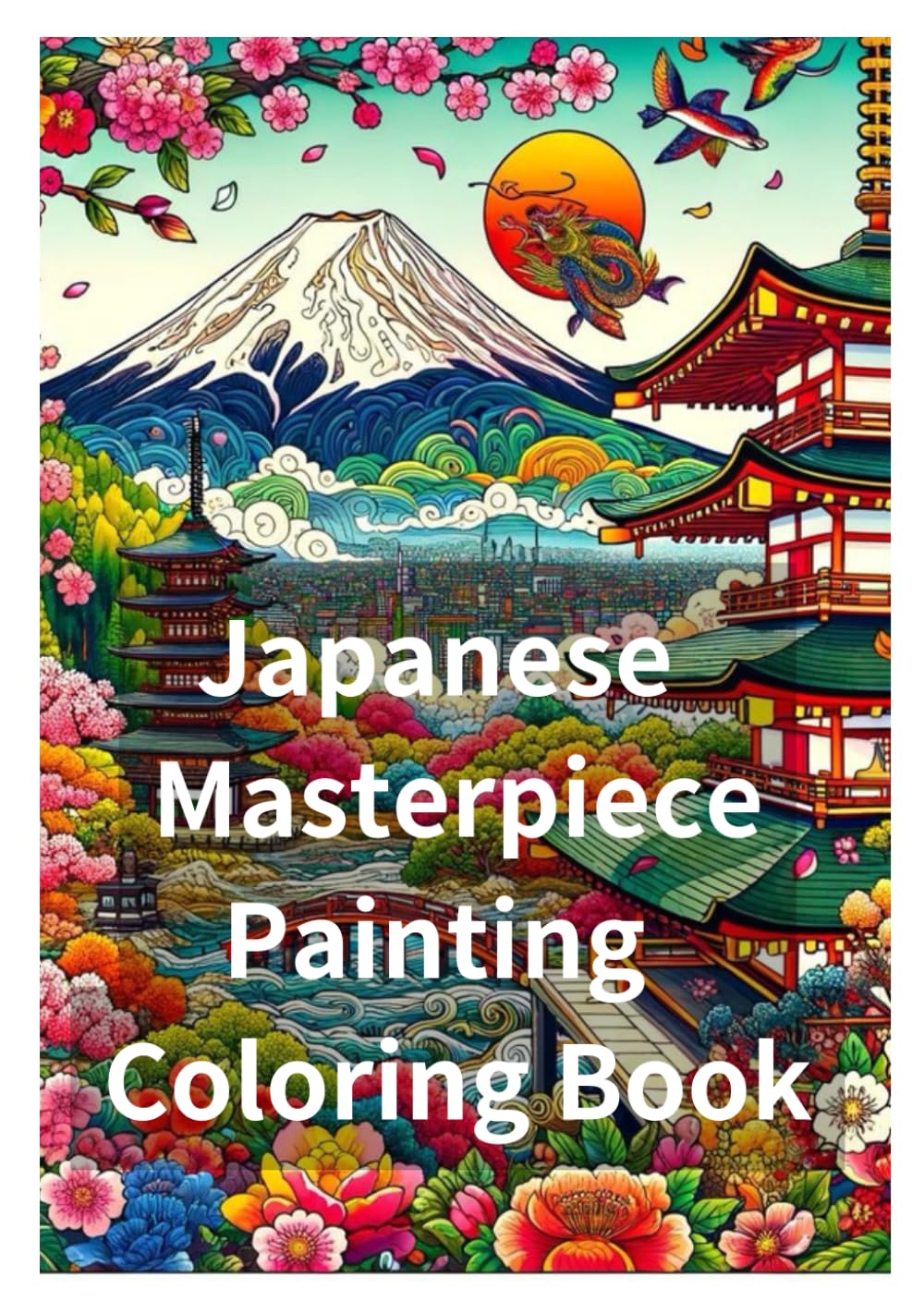 Japanese Masterpiece Painting Coloring Book For Adult: Adult coloring ...