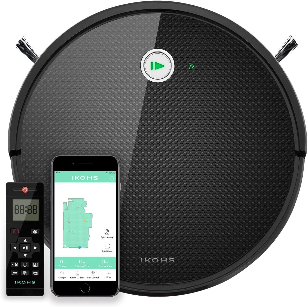 IKOHS / NETBOT S15 / Robot Vacuum Cleaner, Wi-Fi, 1500Pa Max Suction ...