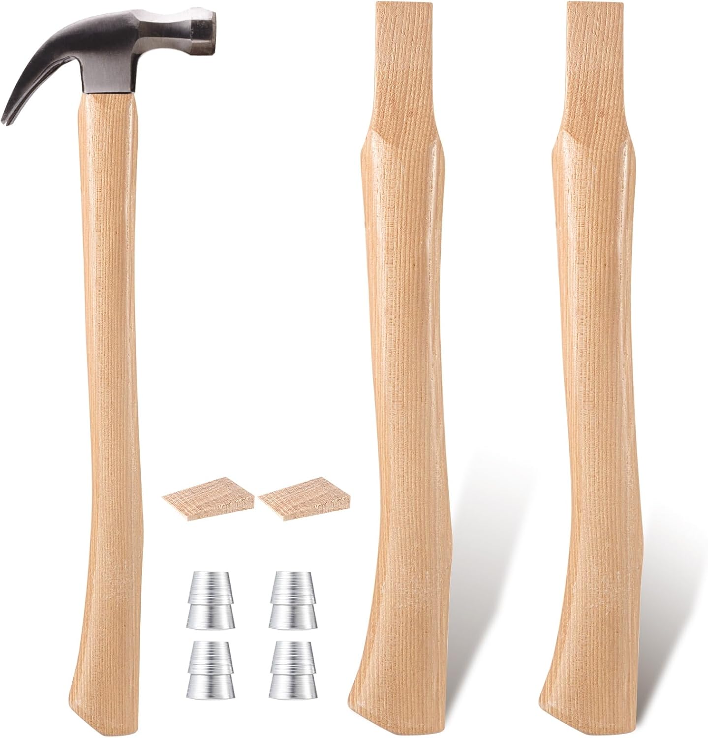 RattanView 2 Pcs Hammer Handles Replacement 18 Inches Long Wood Curved ...