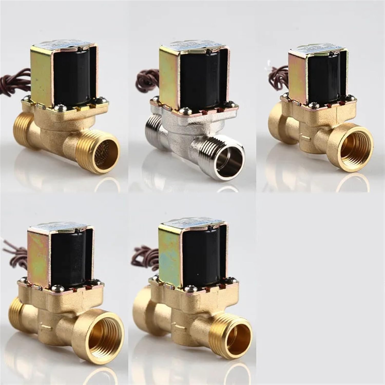 Amazon.com: 1/2 3/4 Inch Normally Closed Brass Electric Solenoid Valve 12v 24v 220v Water Inlet ...