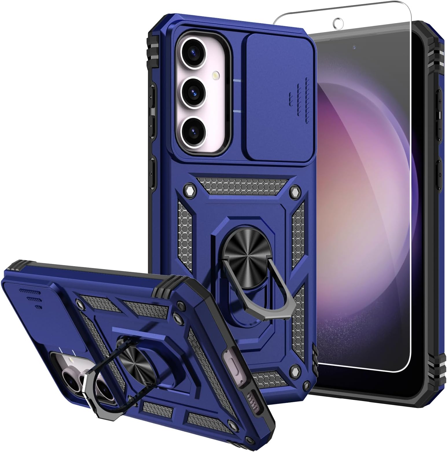Amazon.com: for Galaxy S23 FE Case,with Screen Protectors and Camera ...