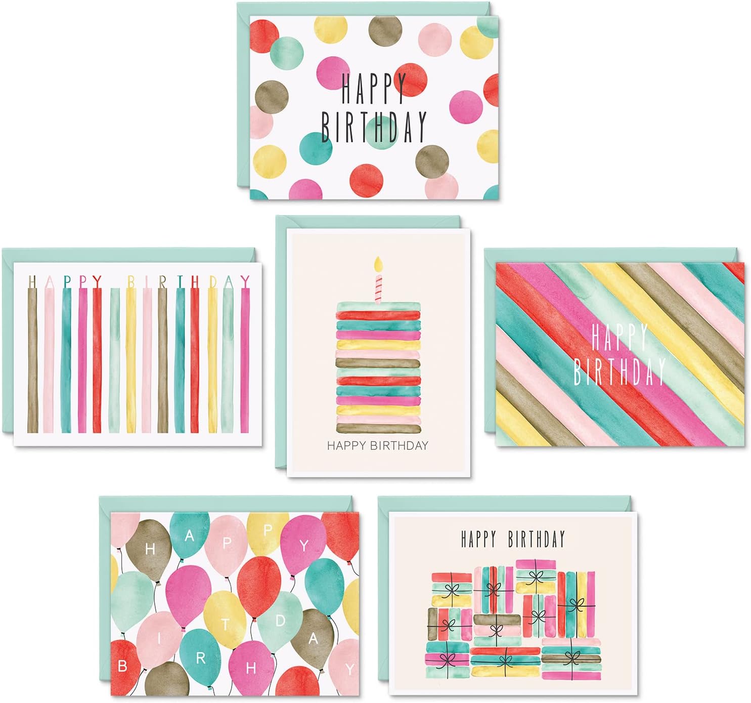 Amazon.com: BEST PAPER GREETINGS 48 Pack Birthday Cards Bulk, 6 ...