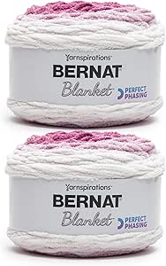 Amazon.com: Bernat Blanket Perfect Phasing Fuchsia Cake Yarn - 2 Pack of 10.56oz/299.37g - 100% ...