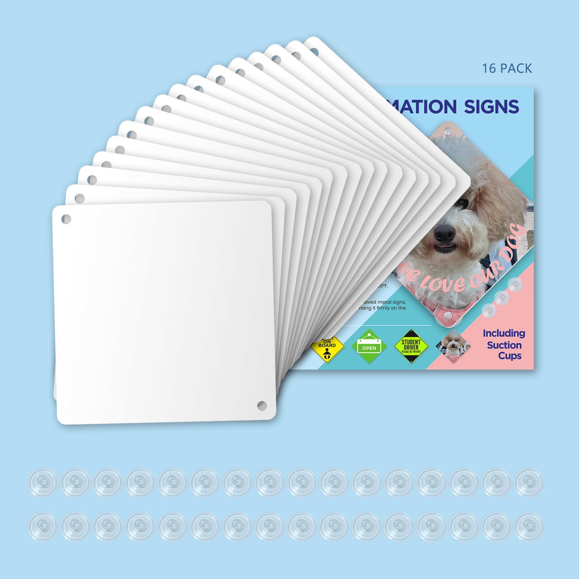 Amazon.com: Metal Sublimation Signs, 16 Pack 6" x 6" Sublimation Blanks ...