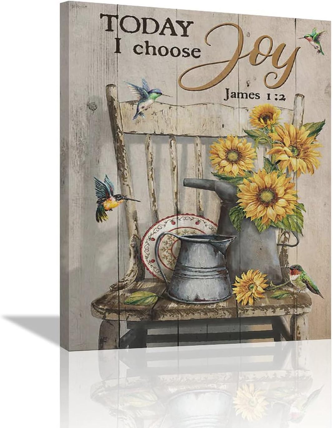 Amazon.com: Farmhouse Sunflower Canvas Wall Art Rustic Country ...