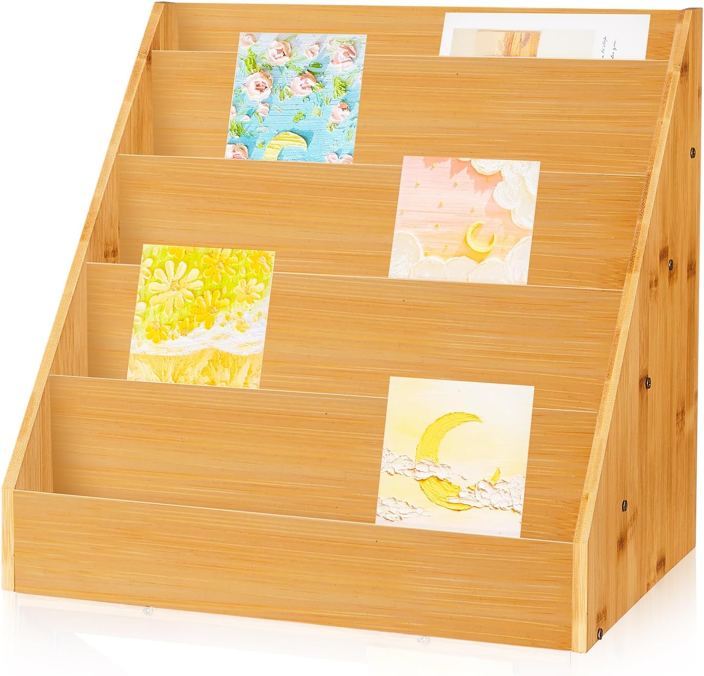 Amazon.com: Colingmill 5 Tier Bamboo and Acrylic Sticker Display Stand ...