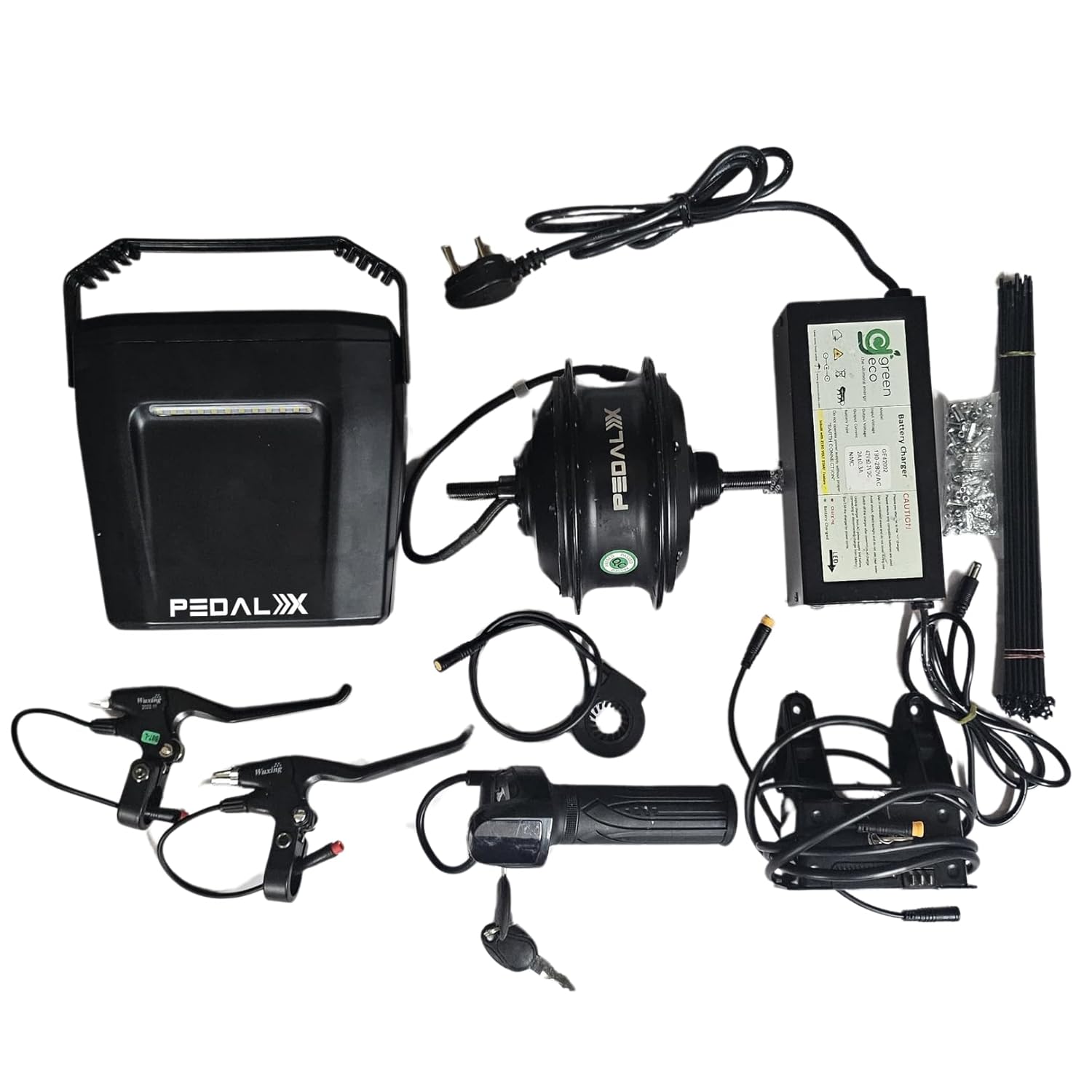 PedalX PowerUp! Lite E Bike Electric Cycle Hub Motor Conversion Kit ...