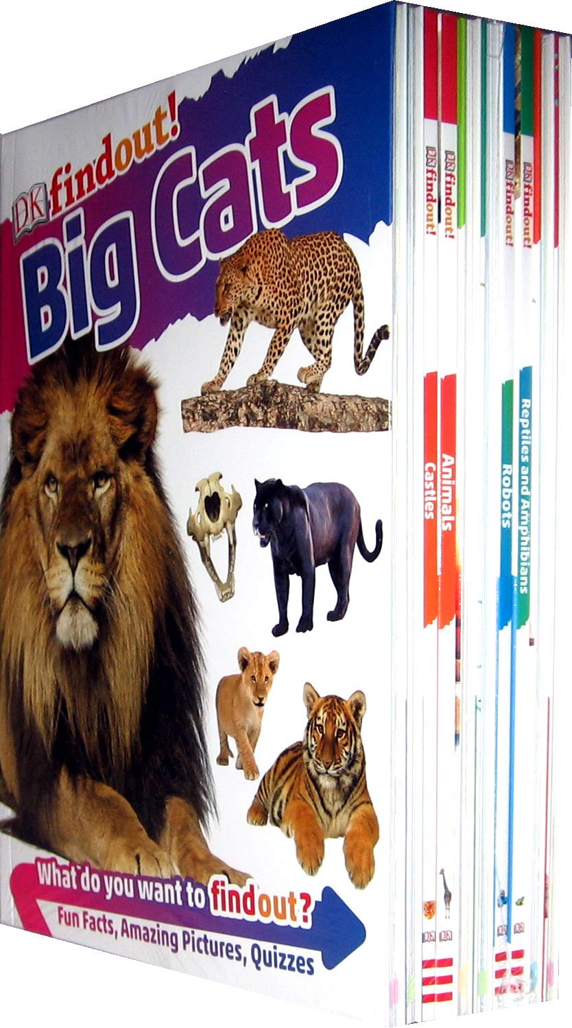 DK Findout Series 10 Books Collection Set (Space Travel, Big Cats ...
