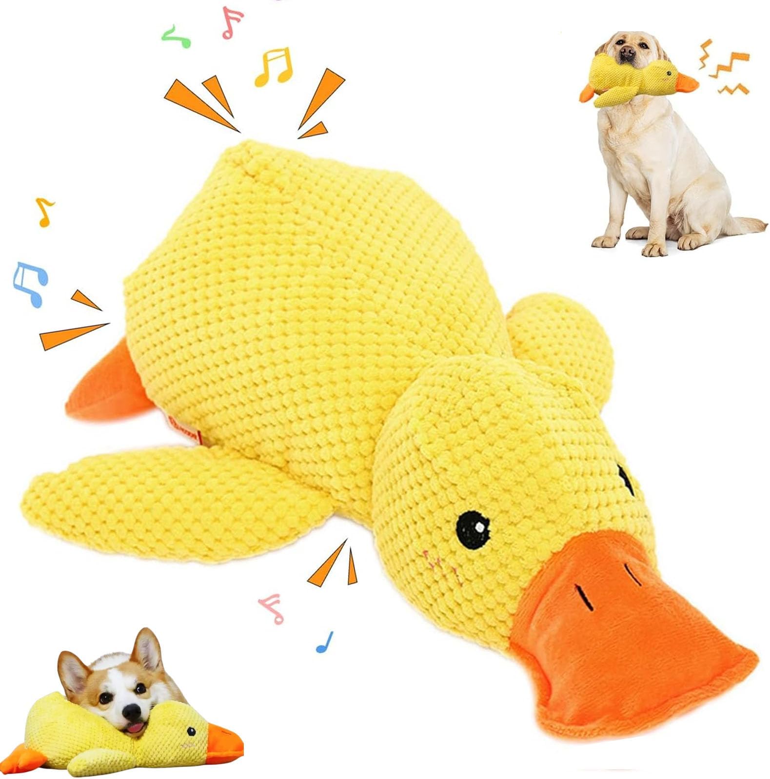 Mellow Dog Calming Duck, 2025 New Yellow Duck Dog Toy, The Mellow Ducks ...
