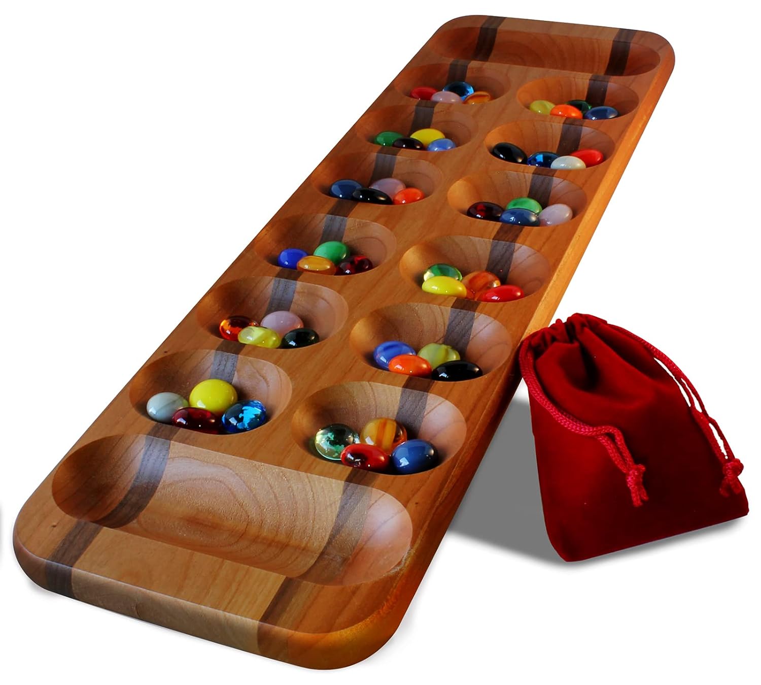 Amazon.com: Mancala African Stone Game (Bold Stripes) : Handmade Products