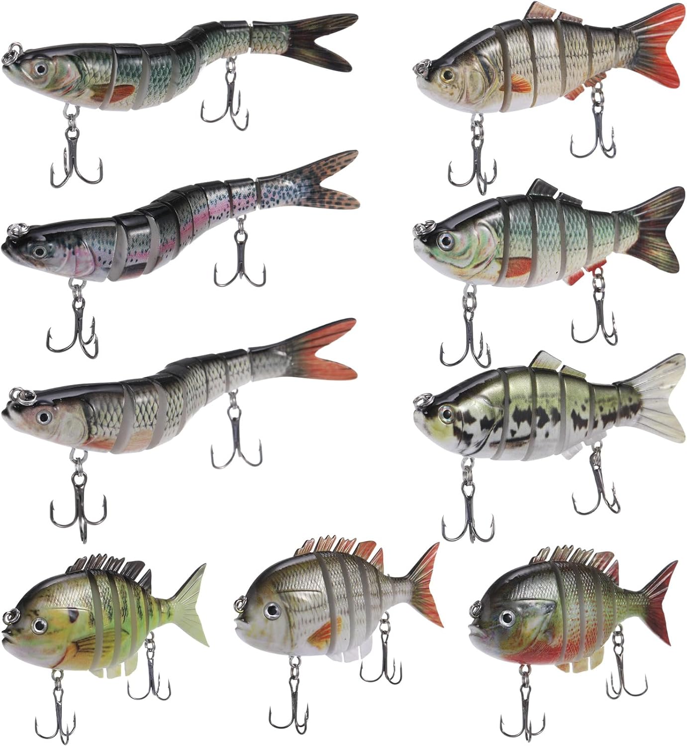 Amazon.com : Soulchen 9 Pcs Fishing Lures for Freshwater and Saltwater ...
