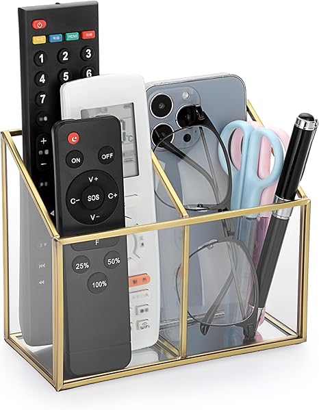 Amazon.com: Sumnacon Glass Remote Control Holder,Gorgeous Remote ...