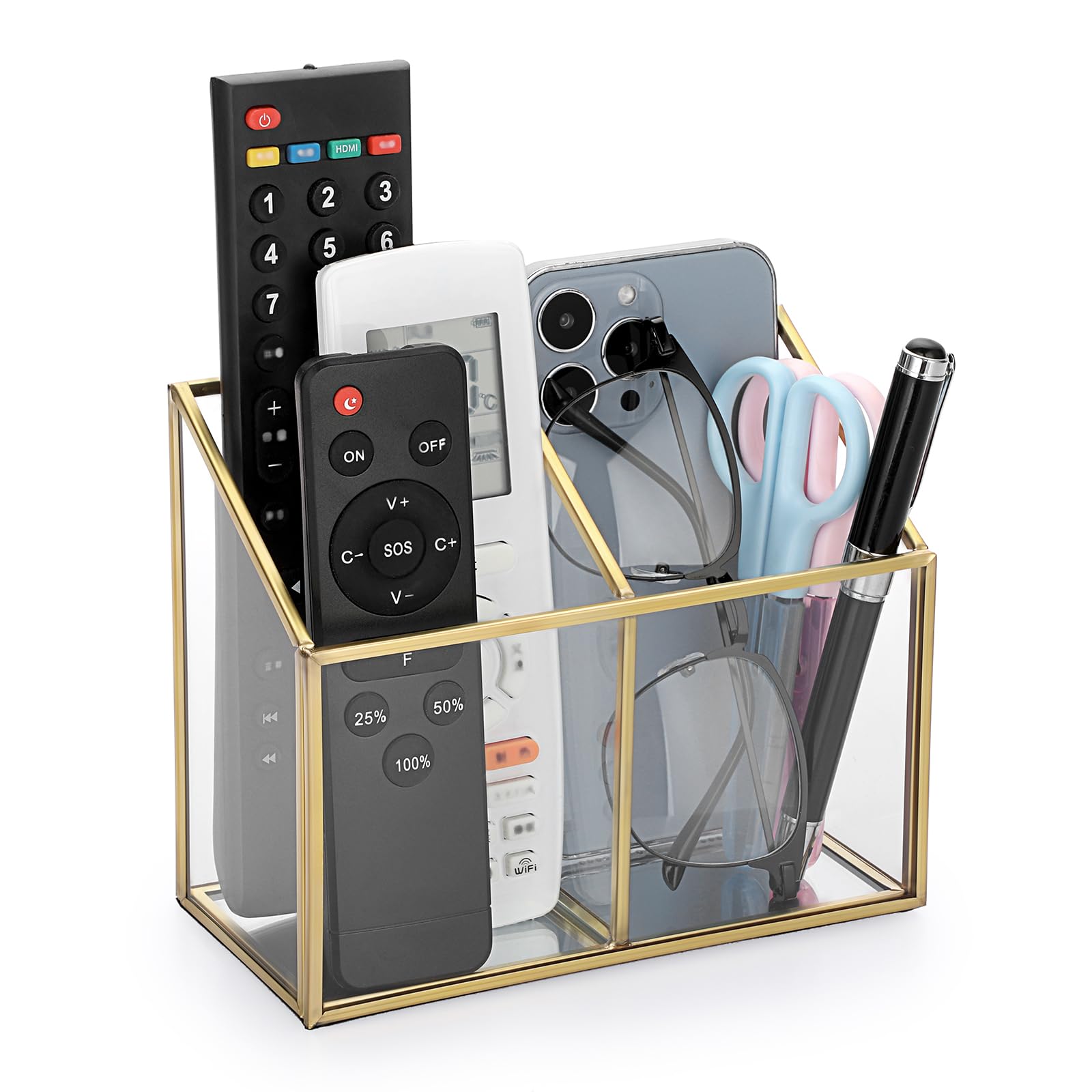 Amazon.com: Sumnacon Glass Remote Control Holder,Gorgeous Remote ...